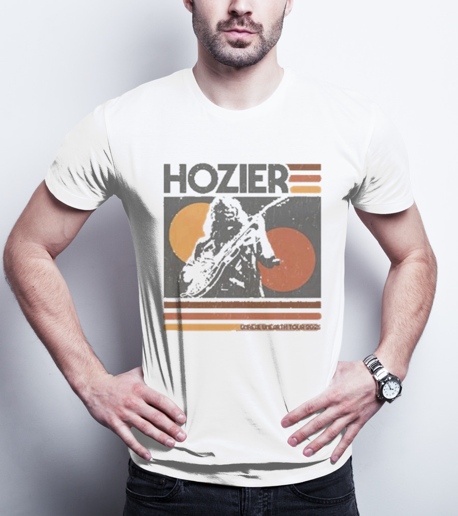 Hozier Unreal Unearth 2025 Tour Vintage Circles Guitar T-Shirt