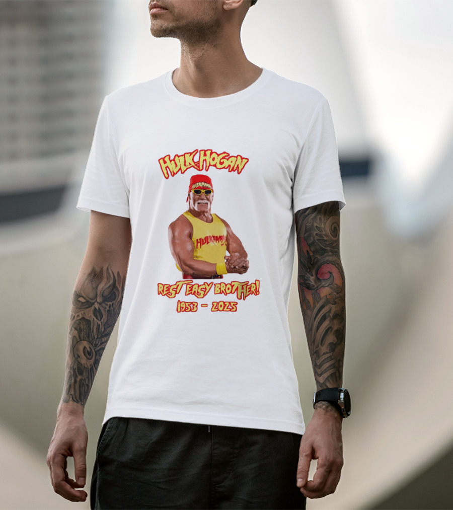 Hulk Hogan Rest Easy Brother 1953 2025 T-Shirt