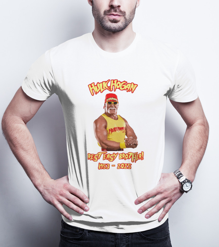Hulk Hogan Rest Easy Brother 1953 2025 T-Shirt