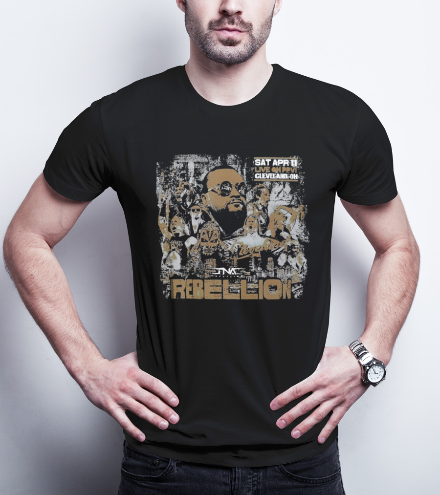 TNA Wrestling Rebellion 2026 Event Wrestling Superstars Collage T-Shirt