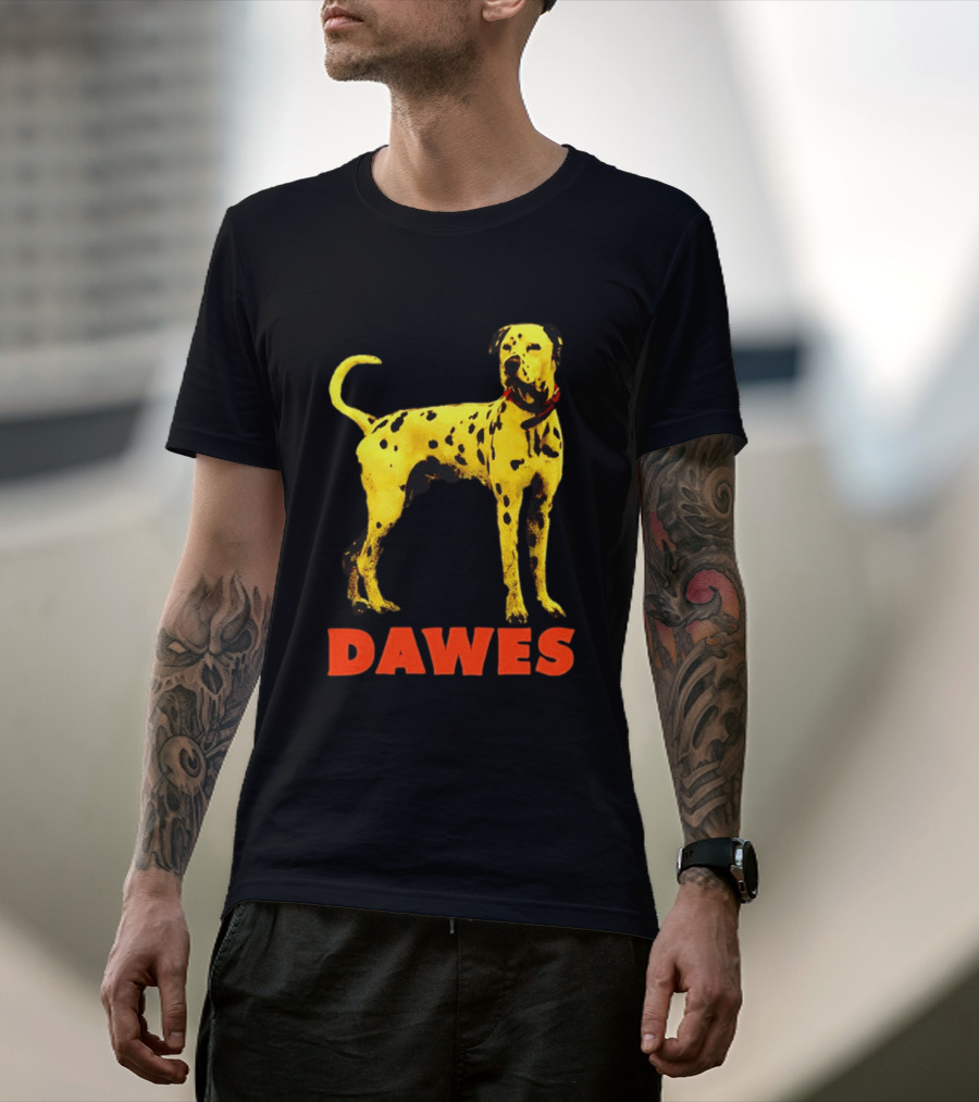Dawes Dalmatian Dog Yellow And Red T-Shirt