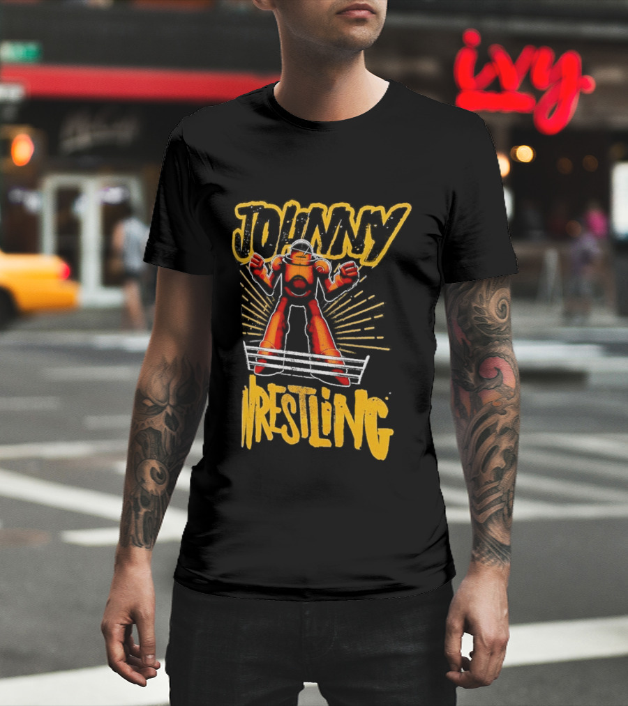 Johnny Gargano Wrestling Robot T-Shirt