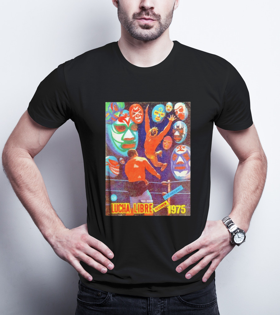 Lucha Libre 636 Resumen 1975 Mil Máscaras Mexican Wrestling Mask T-Shirt