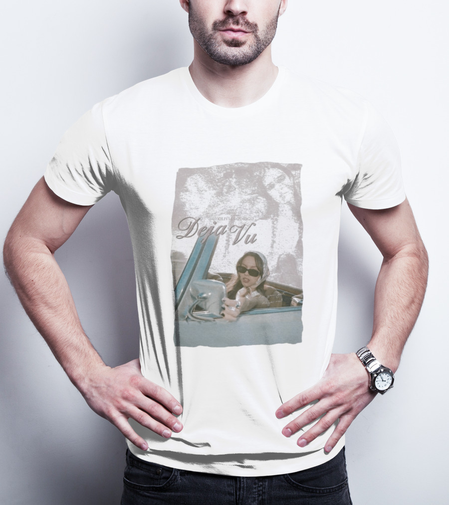 Olivia Rodrigo Deja Vu Vintage Car Photo And Elegant T-Shirt