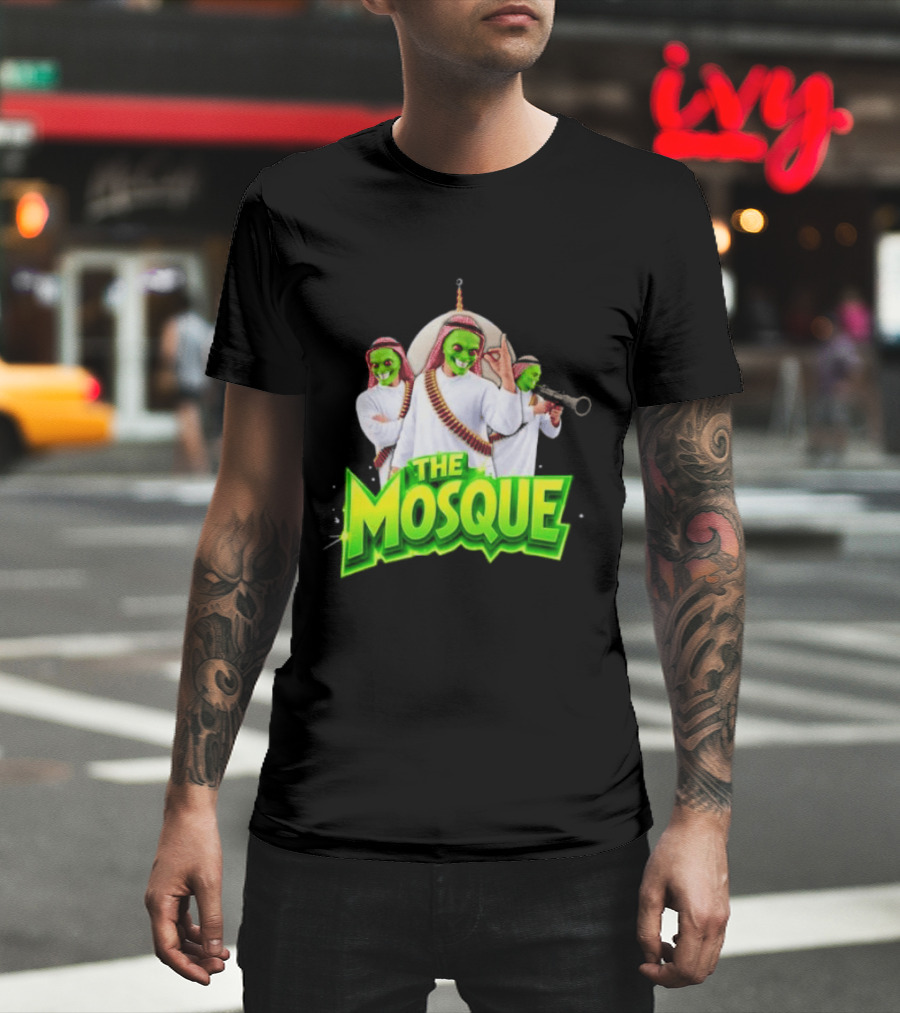 The Mosque Mask Green Faces Characters T-Shirt