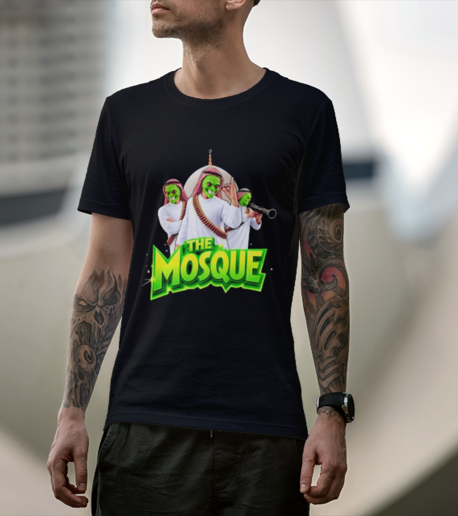 The Mosque Mask Green Faces Characters T-Shirt