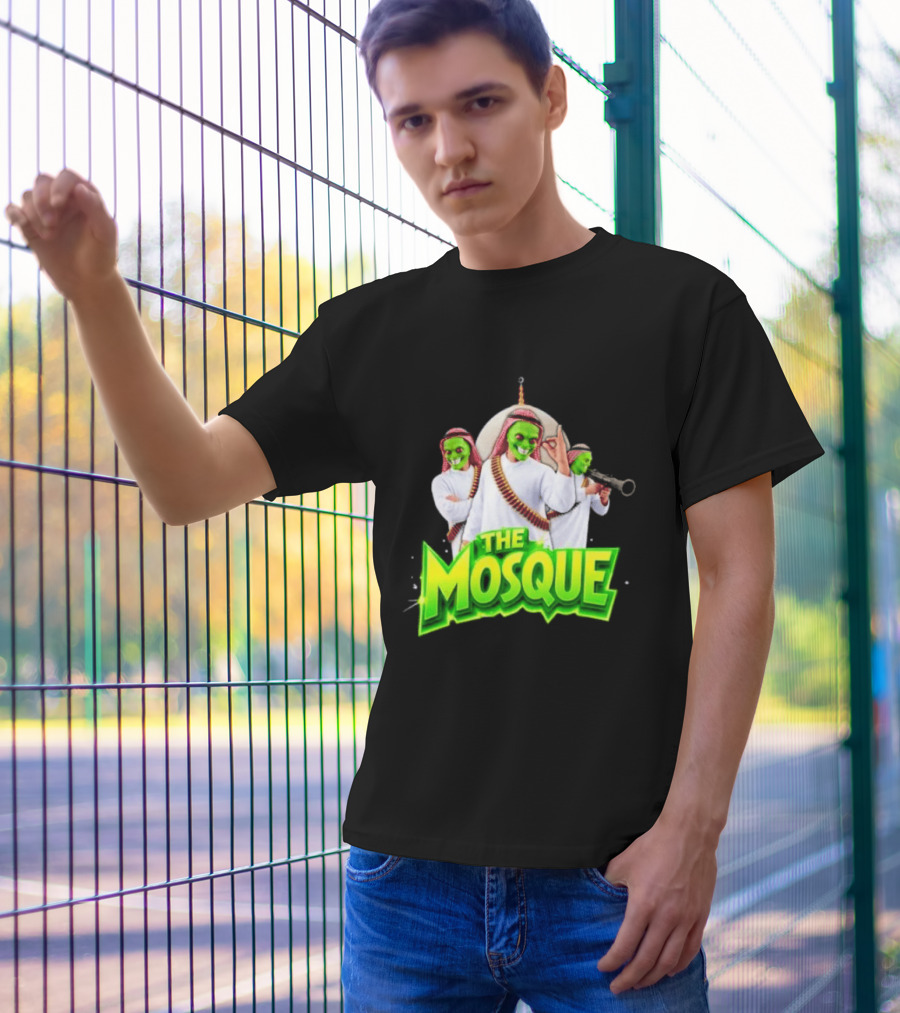 The Mosque Mask Green Faces Characters T-Shirt