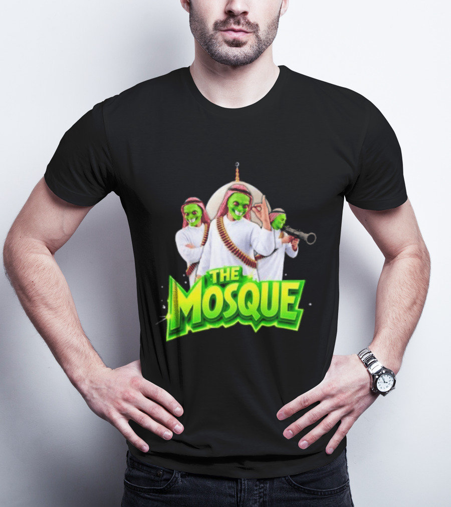 The Mosque Mask Green Faces Characters T-Shirt