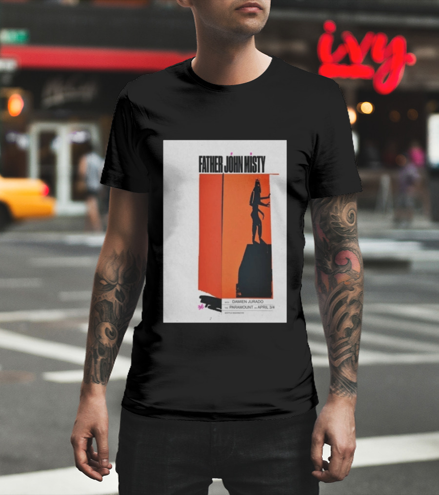 Father John Misty Seattle April 3 4 2026 Featuring Damien Jurado At Paramount Theater T-Shirt