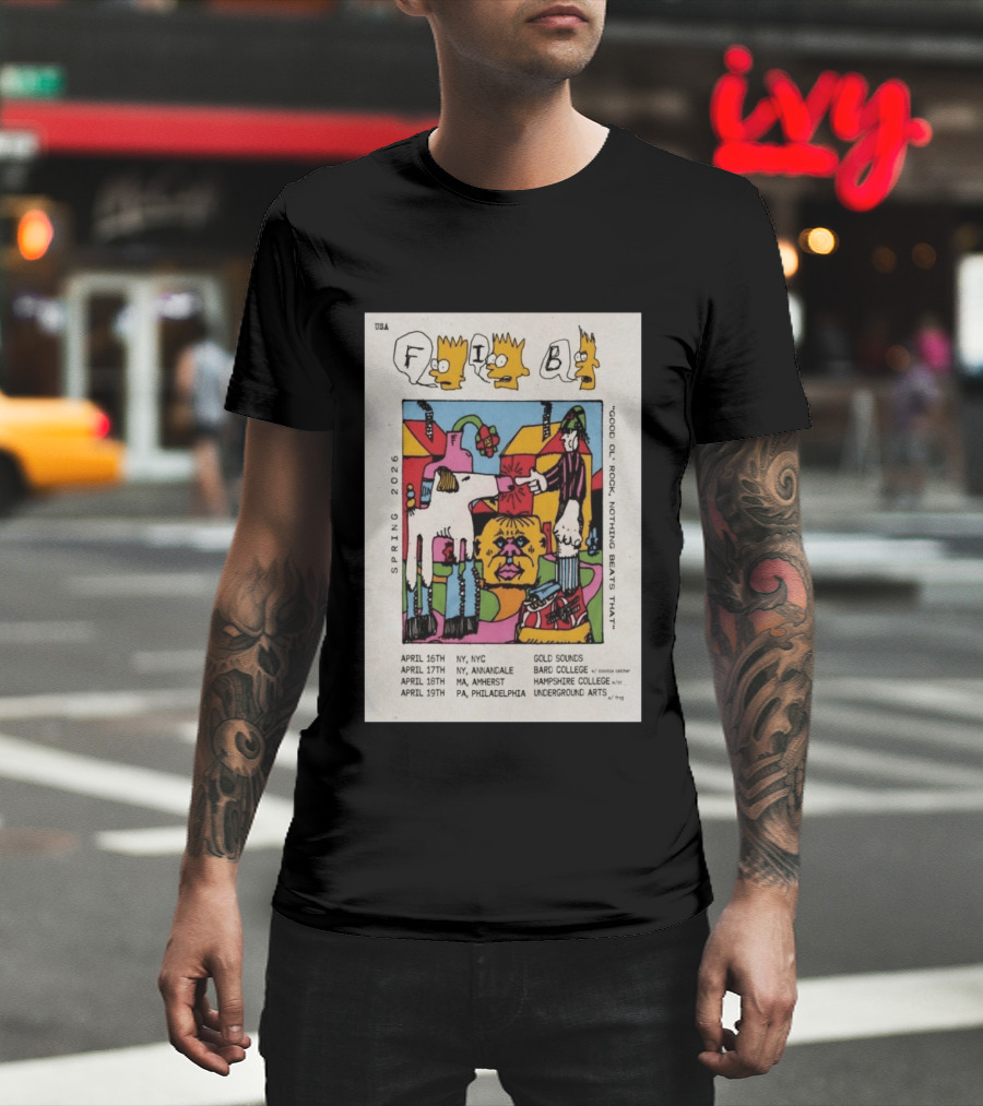 Fib Band Spring 2026 Tour Good Ol' Rock Iconic Dates USA Locations T-Shirt
