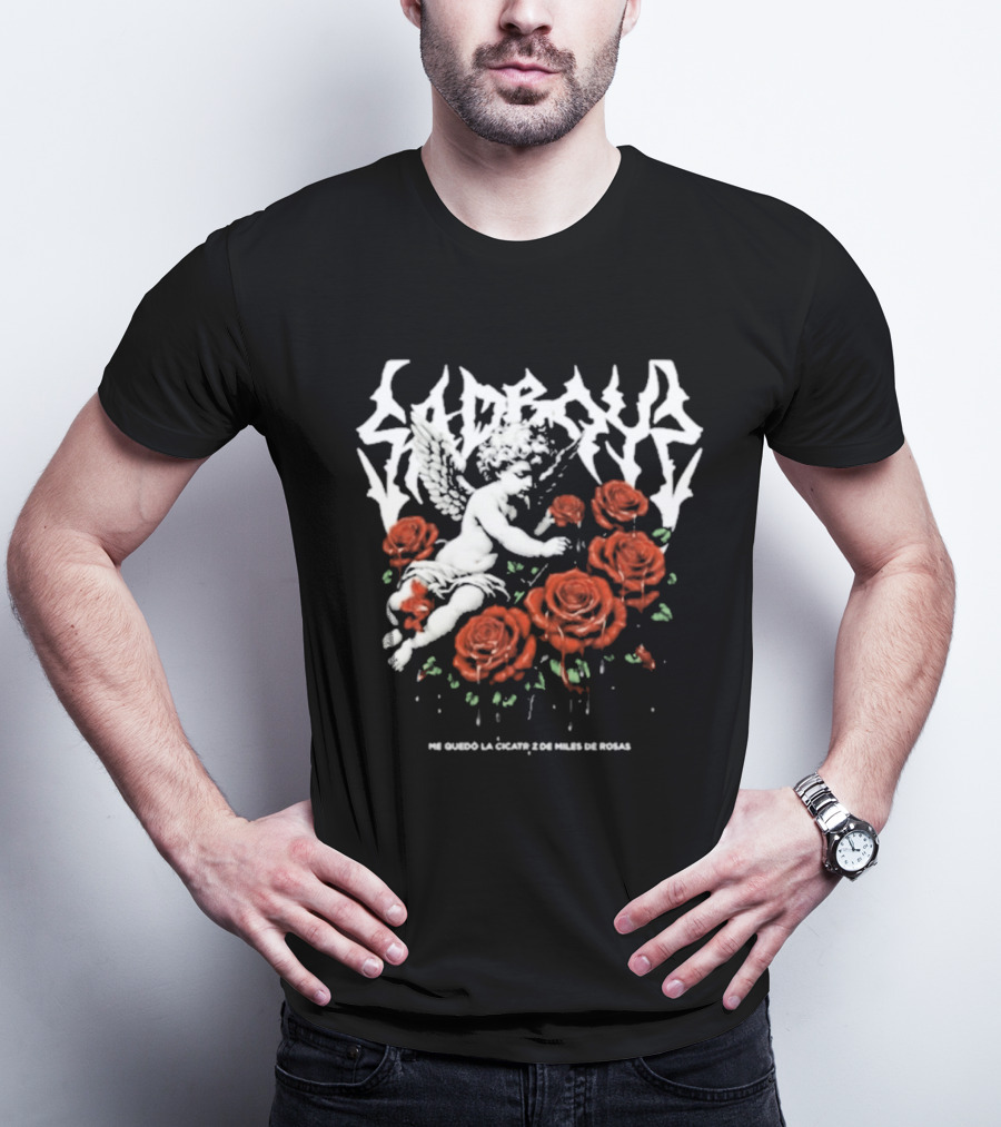 Sad Boyz Fallen Angel Among Miles De Rosas Me Quedo La Cicatriz T-Shirt