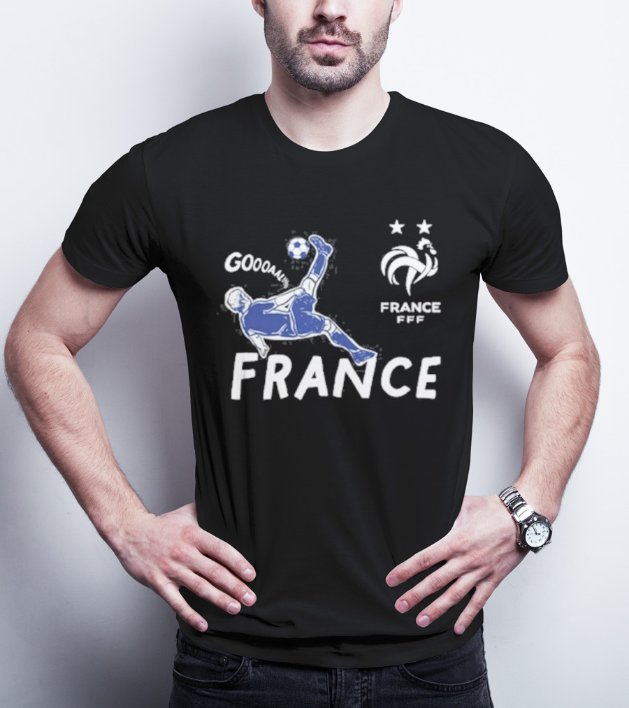 FRANCE National Team FFF Goool Soccer Star Navy T-Shirt