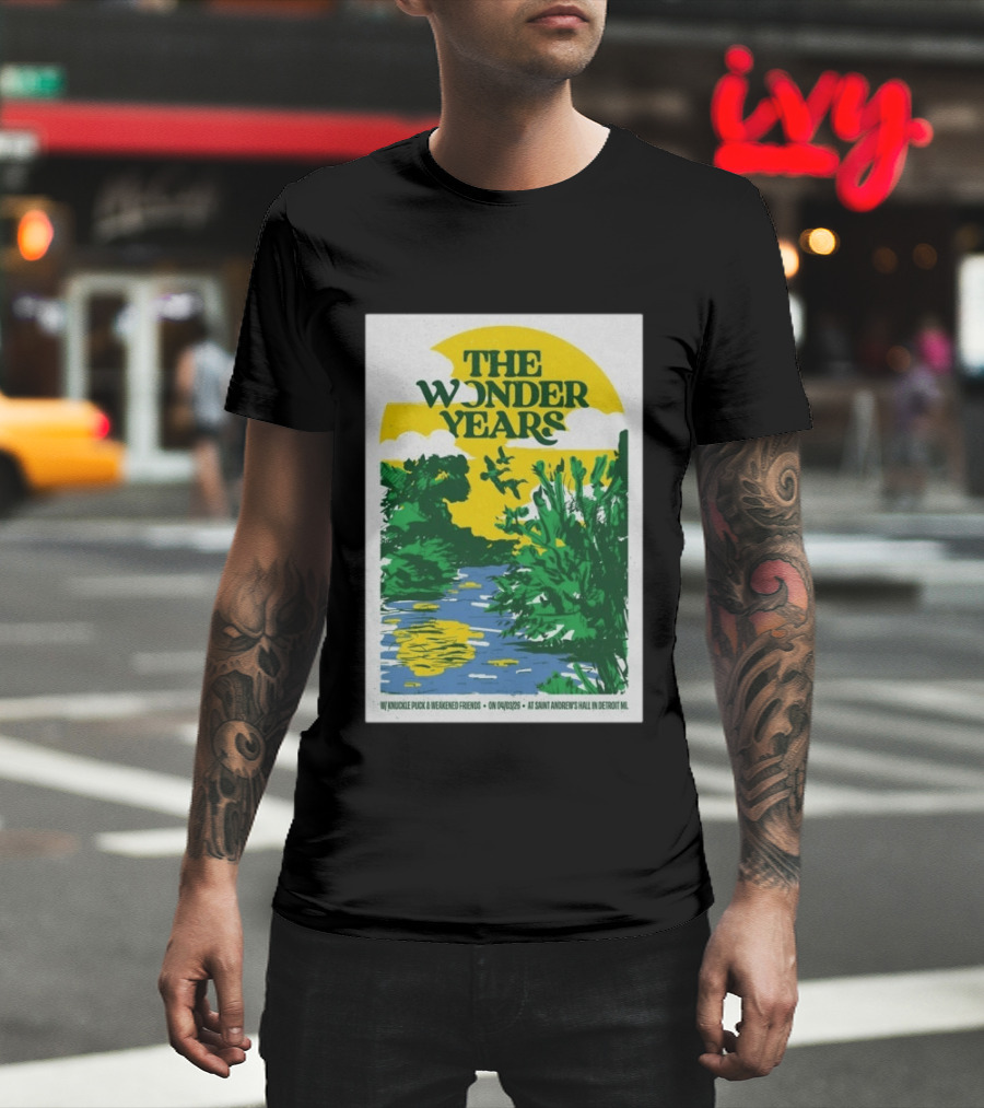 The Wonder Years St Andrew's Hall Detroit Michigan April 3 2026 Knuckle Puck Weakened Friends T-Shirt