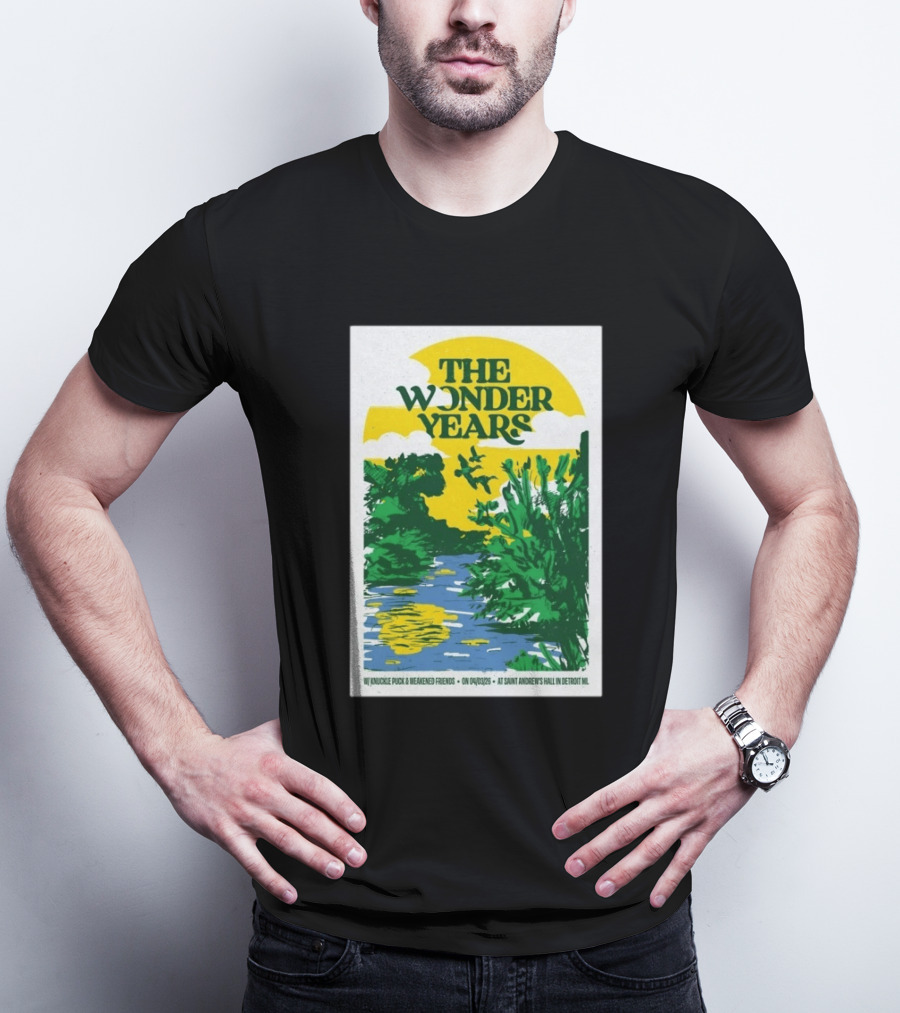 The Wonder Years St Andrew's Hall Detroit Michigan April 3 2026 Knuckle Puck Weakened Friends T-Shirt