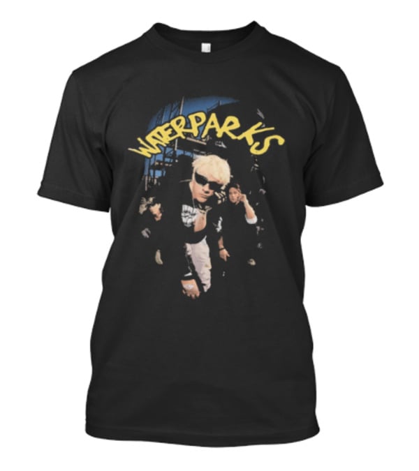 Waterparks Junkyard Photo Tour Neon Yellow And Blue Image T-Shirt