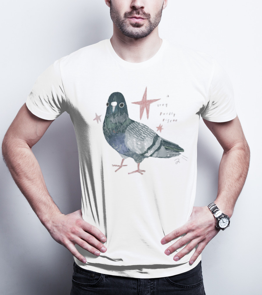 A Very Pretty Pigeon With Red Stars T-Shirt