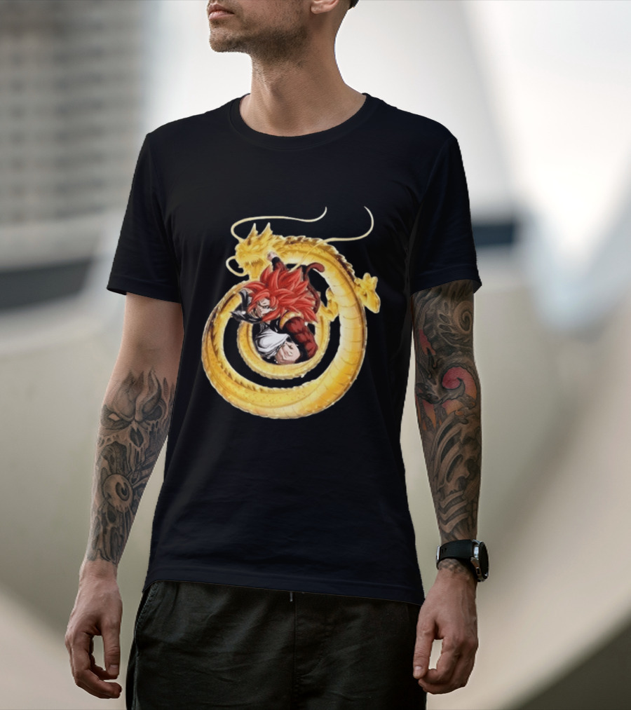 Dragon Ball Games Battle Hour 2026 Dokkan Battle Super Saiyan 4 Gogeta Shenron T-Shirt