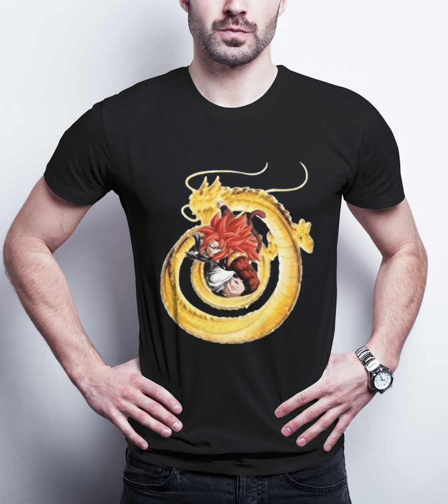Dragon Ball Games Battle Hour 2026 Dokkan Battle Super Saiyan 4 Gogeta Shenron T-Shirt