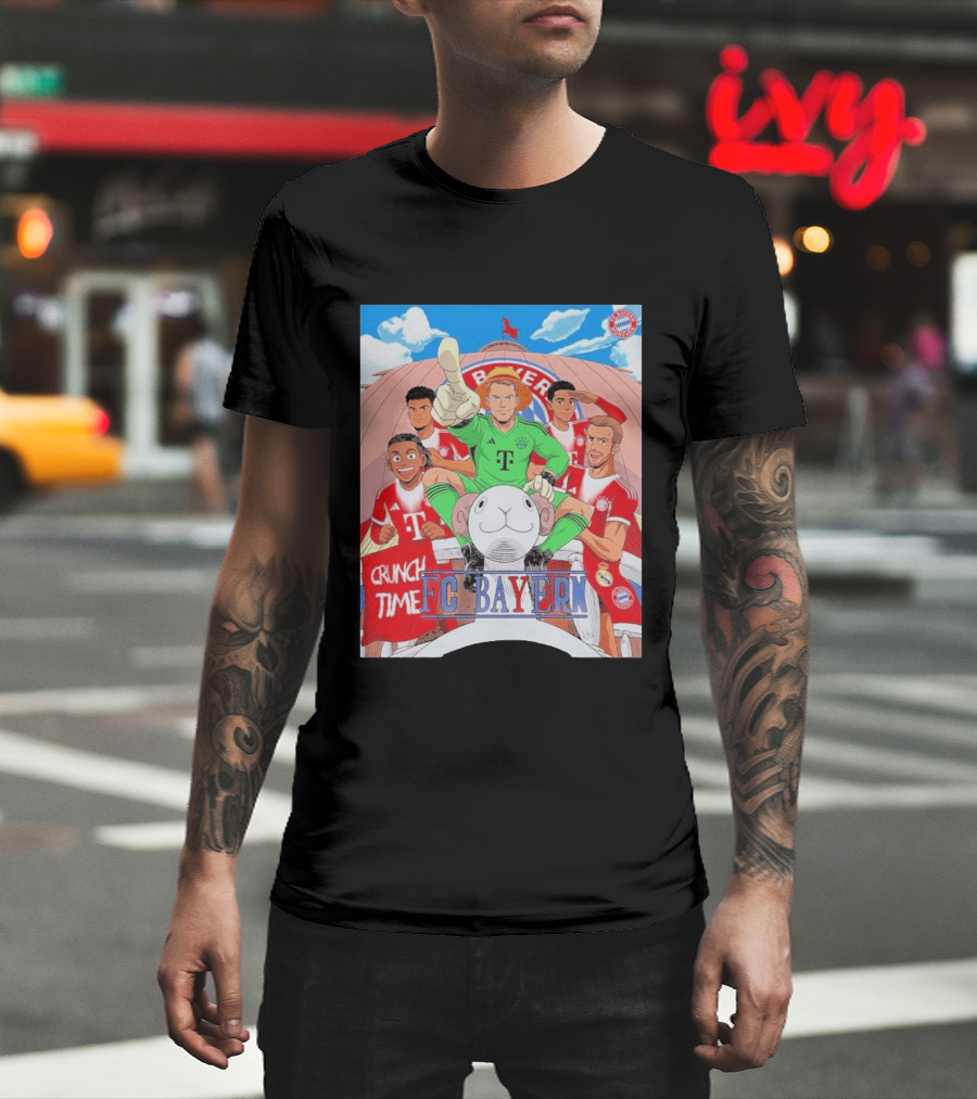 Crunch Time FC Bayern Munich X One Piece Anime Crossover UCL Collaboration T-Shirt