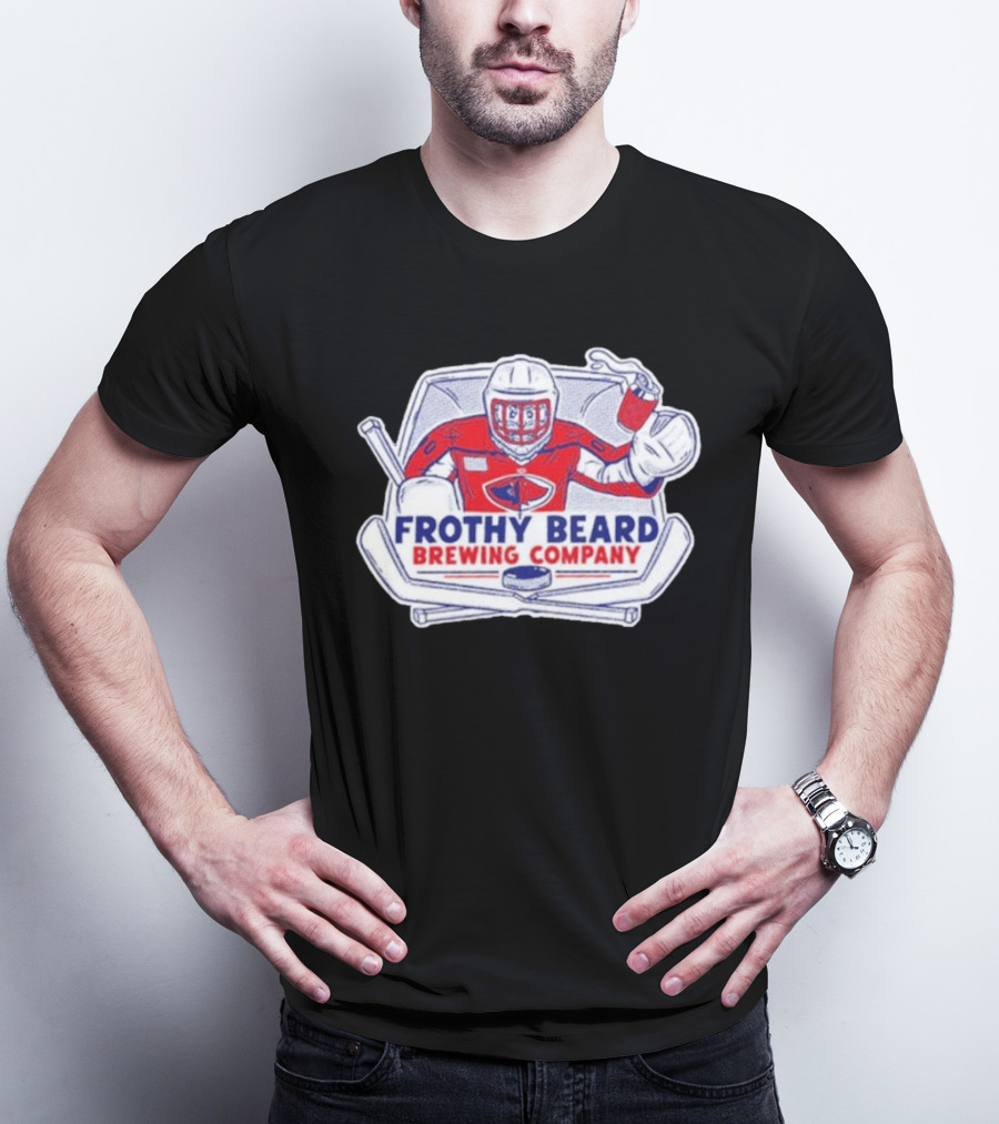 Frothy Beard Brewing Company Hockey Goalie End Of The Season Party 2026 T-Shirt