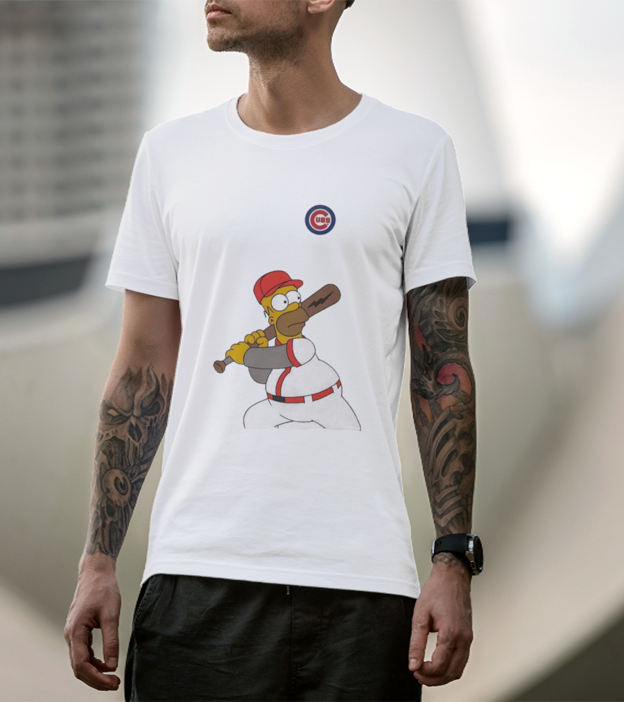 Chicago Cubs MLB Homer Simpson Wonderbat T-Shirt