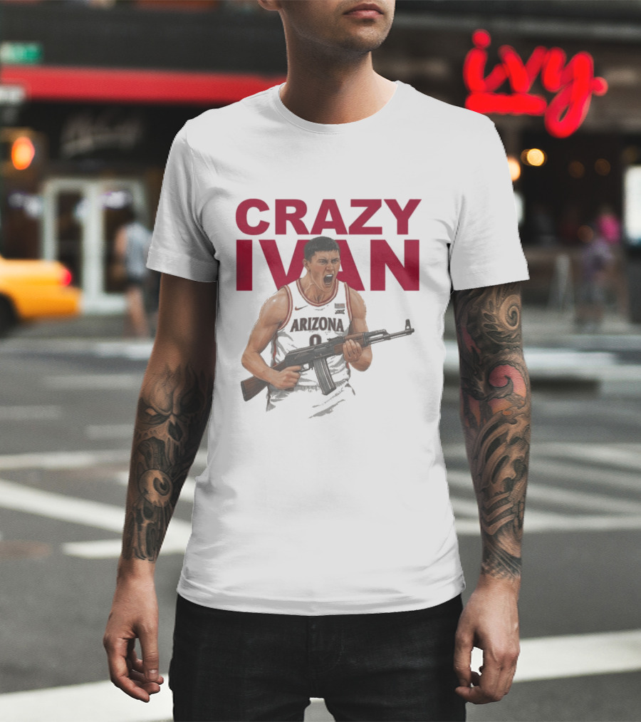 Crazy Ivan Arizona Basketball Player Holding Rifle T-Shirt