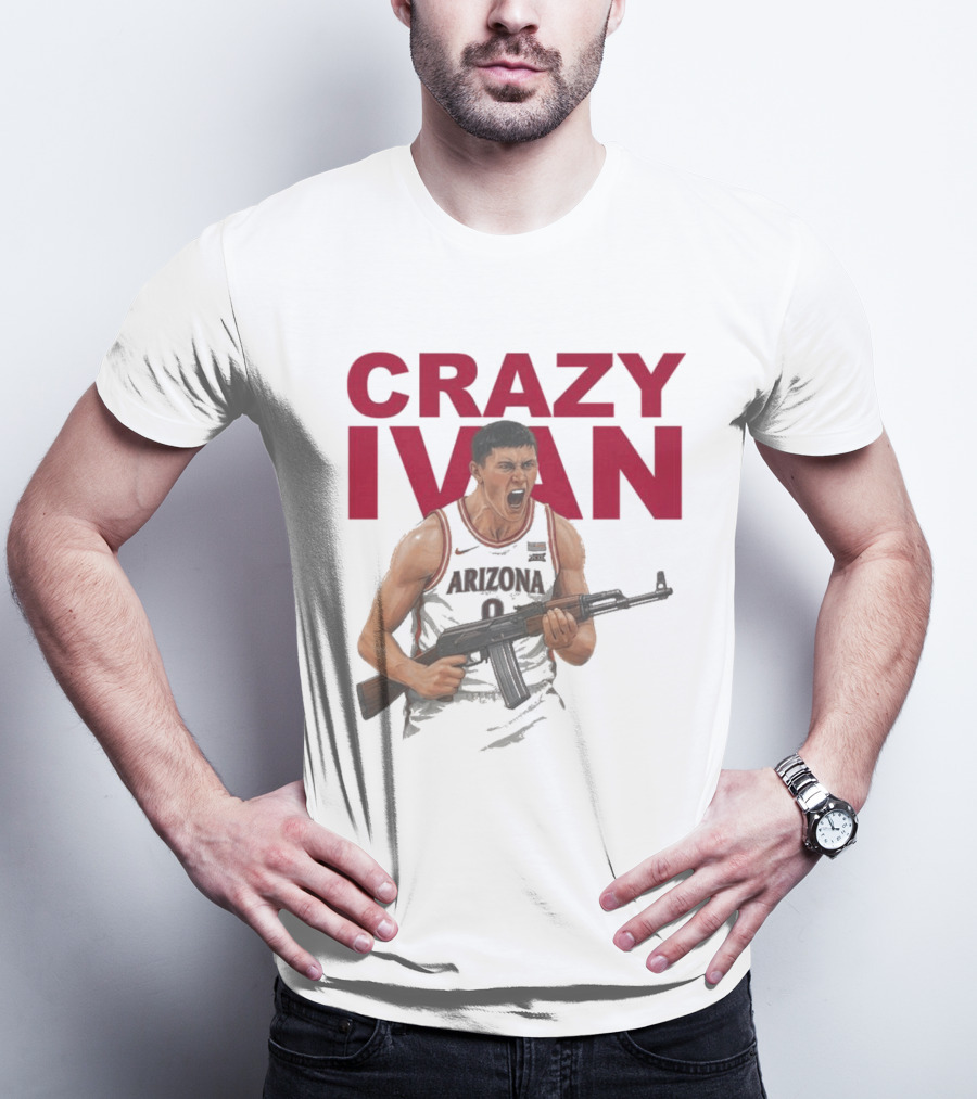 Crazy Ivan Arizona Basketball Player Holding Rifle T-Shirt