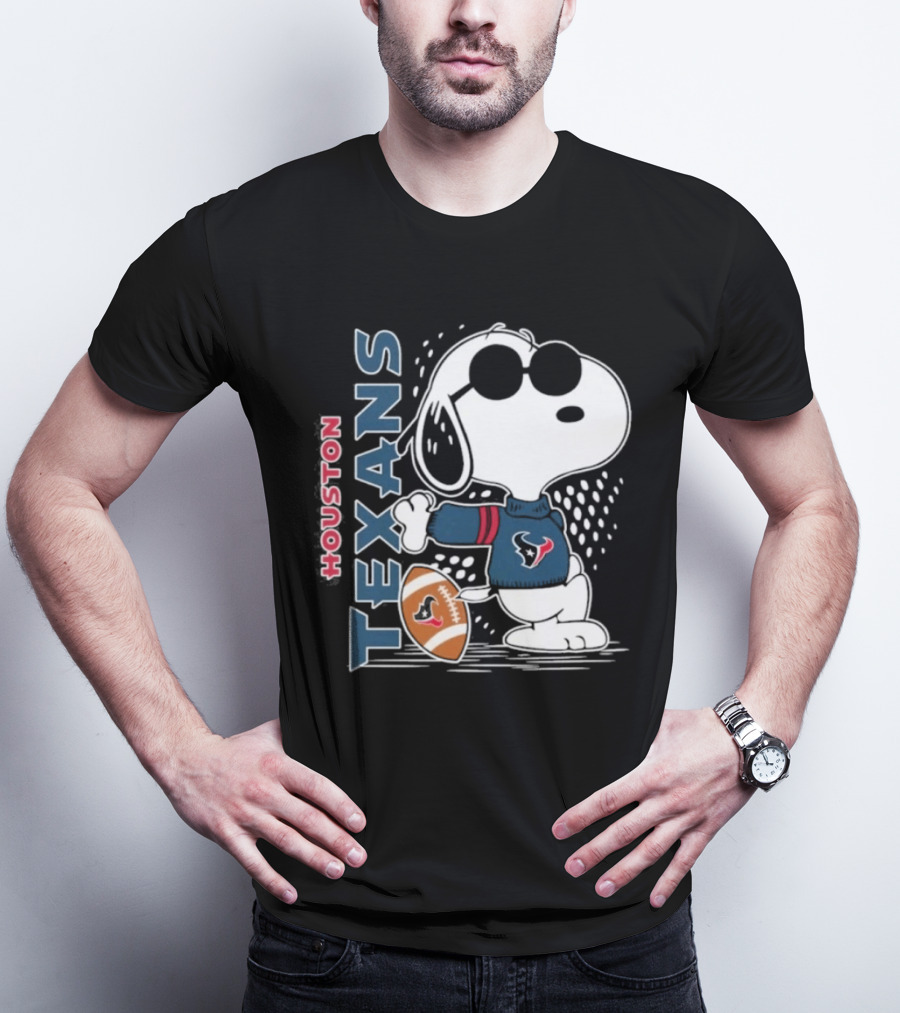 Houston Texans Snoopy Football 2026 Peanuts Collaboration T-Shirt