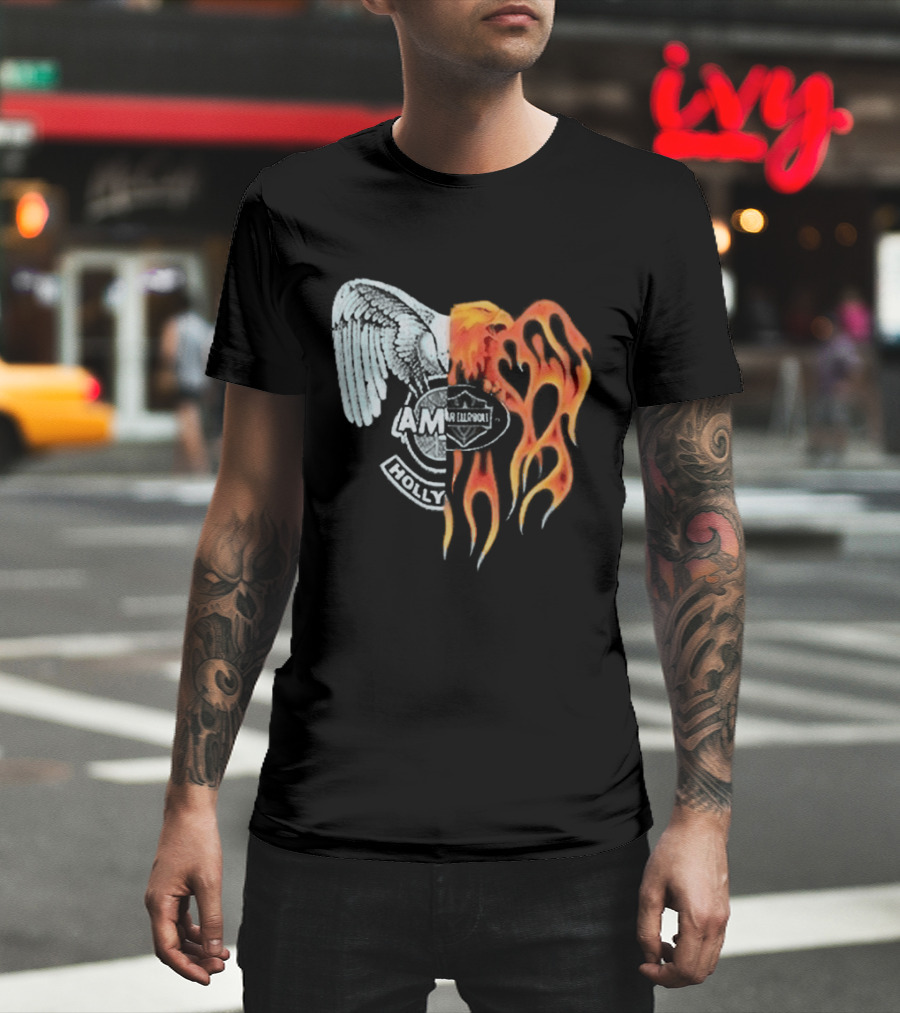 Louis Tomlinson HDWGH Tour Prague Amiri Spliced Angel Flames 2026 T-Shirt