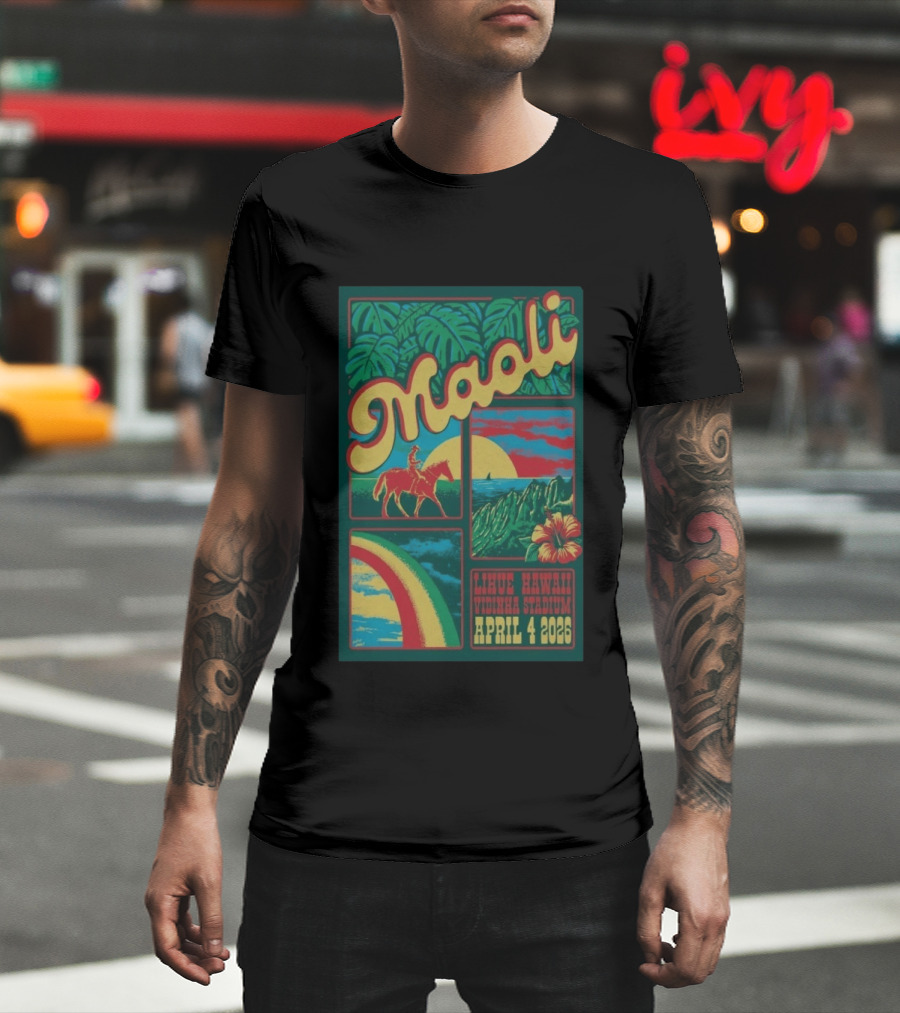 Maoli Music Island Vibe Tour Vidinha Stadium Lihue Hawaii April 4 2026 T-Shirt