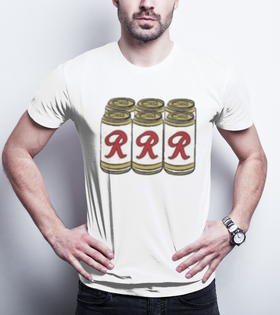 Rainier Beer Red R Six Pack Cans T-Shirt