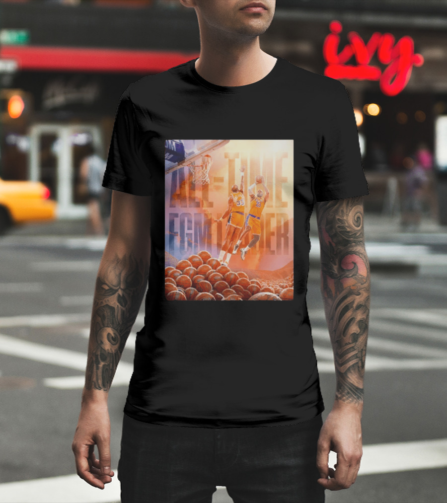 LeBron 23 Surpassing Kareem 33 All Time FGM Leader NBA Basketball T-Shirt