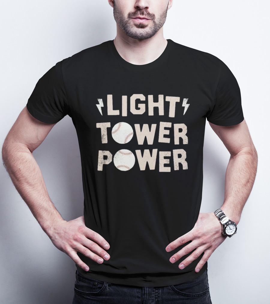 LIGHT TOWER POWER Baseball Lightning T-Shirt