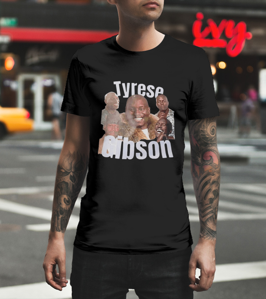 Tyrese Gibson American Ships Free Multiple Expressions T-Shirt