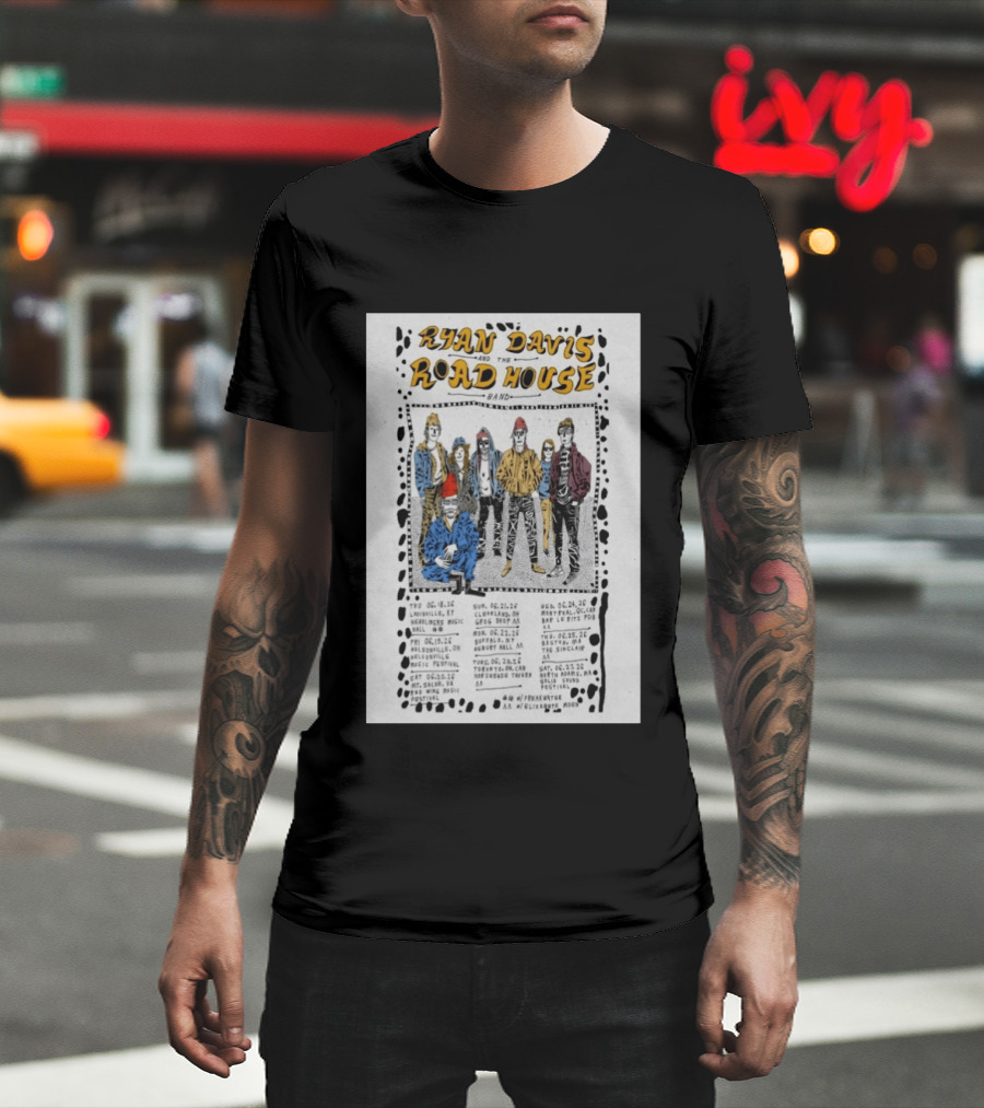 Ryan Davis Road House Band 2026 US Shows Tour Dates T-Shirt