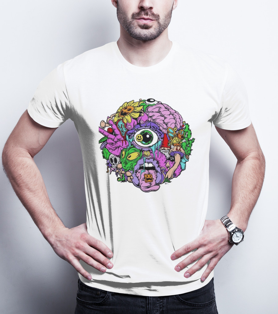 Chris Webby Psychedelic Art With Skull And Eye T-Shirt