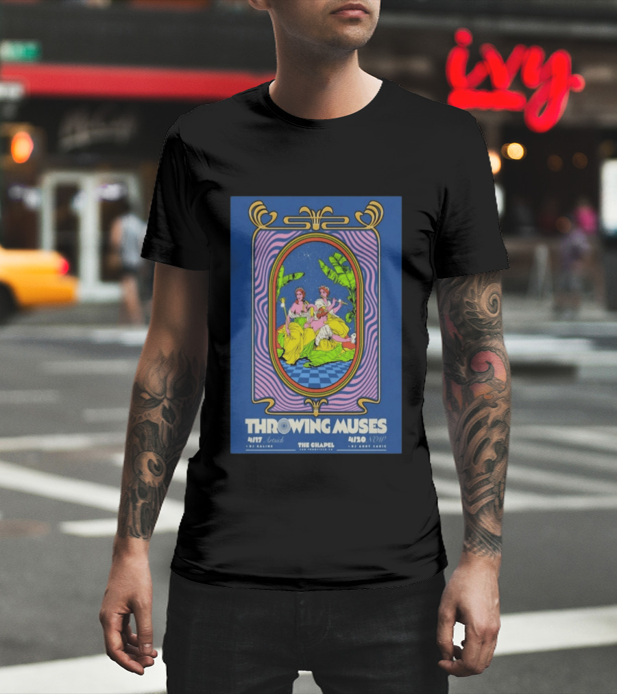 Throwing Muses The Chapel San Francisco 4/17 4/20 2026 Andy Cabic T-Shirt