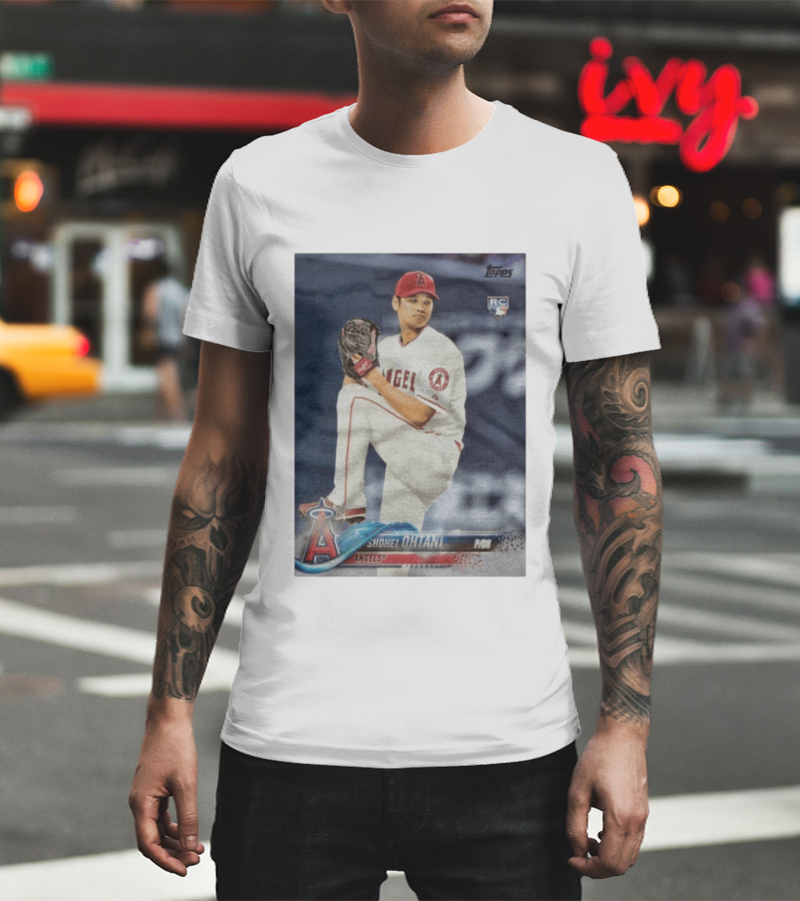 Topps Los Angeles Angels Shohei Ohtani RC Rookie Card T-Shirt