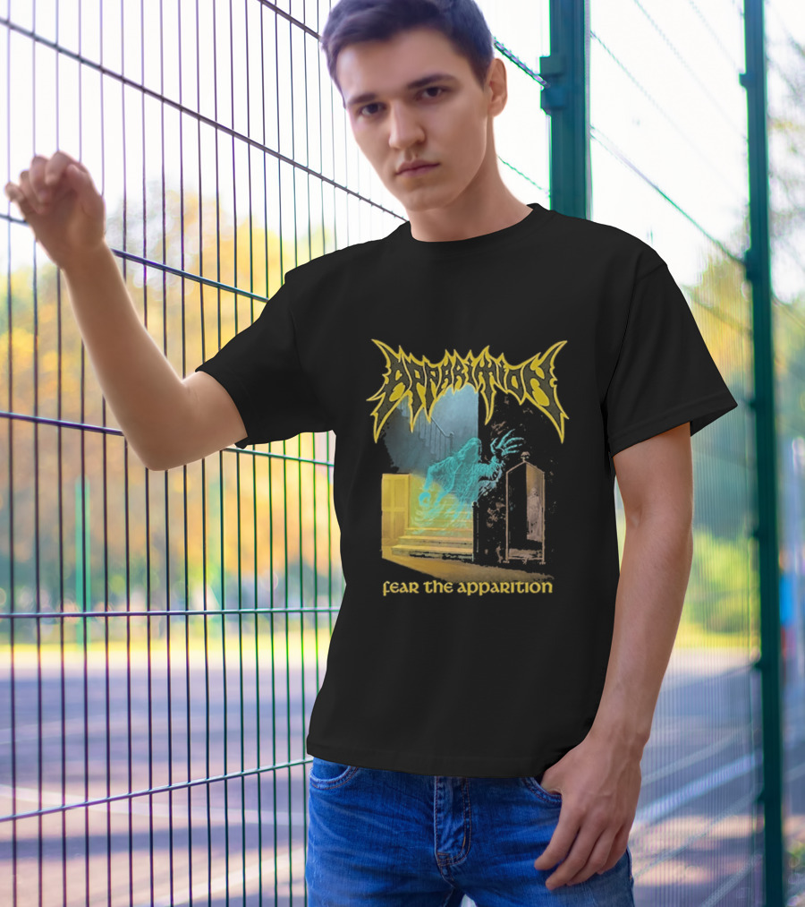 Apparition Fear The Apparition Spooky Ghostly Spirit Doorway T-Shirt