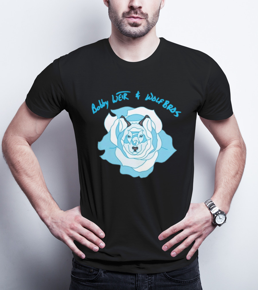 Bobby Weir And Wolf Bros Blue Rose Wolf T-Shirt