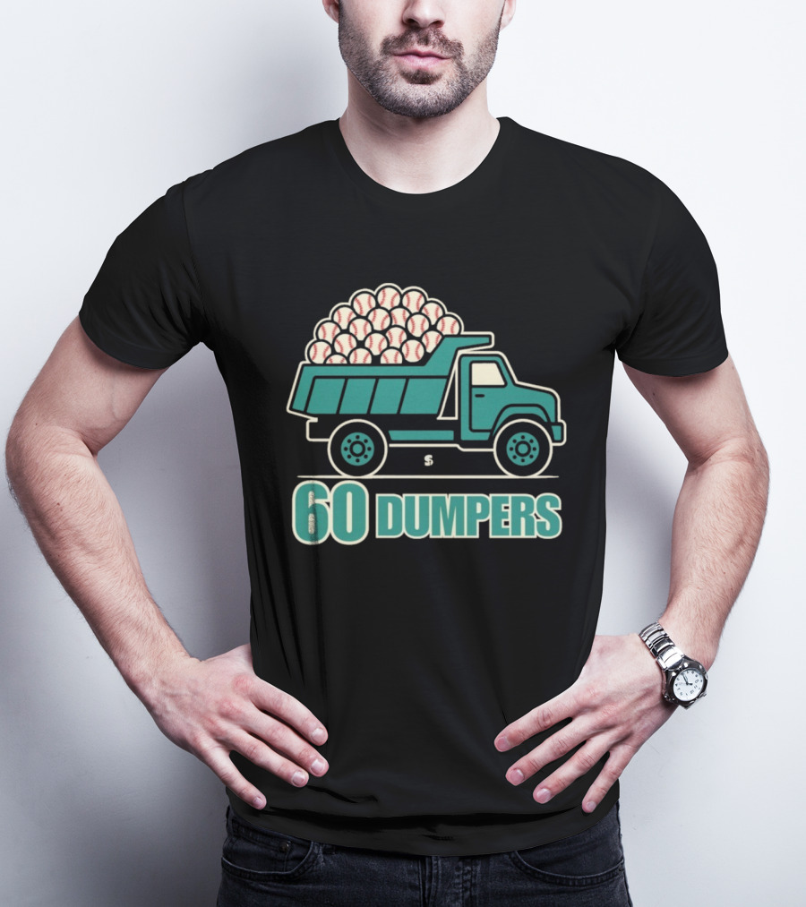 Seattle Mariners Cal Raleigh 60 Dumpers Baseball Truck Historic Season T-Shirt