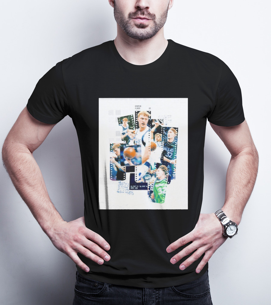 Cooper Flagg 32 Dallas Mavericks The Rook Since 1980 Collage Basketball Film Strip T-Shirt