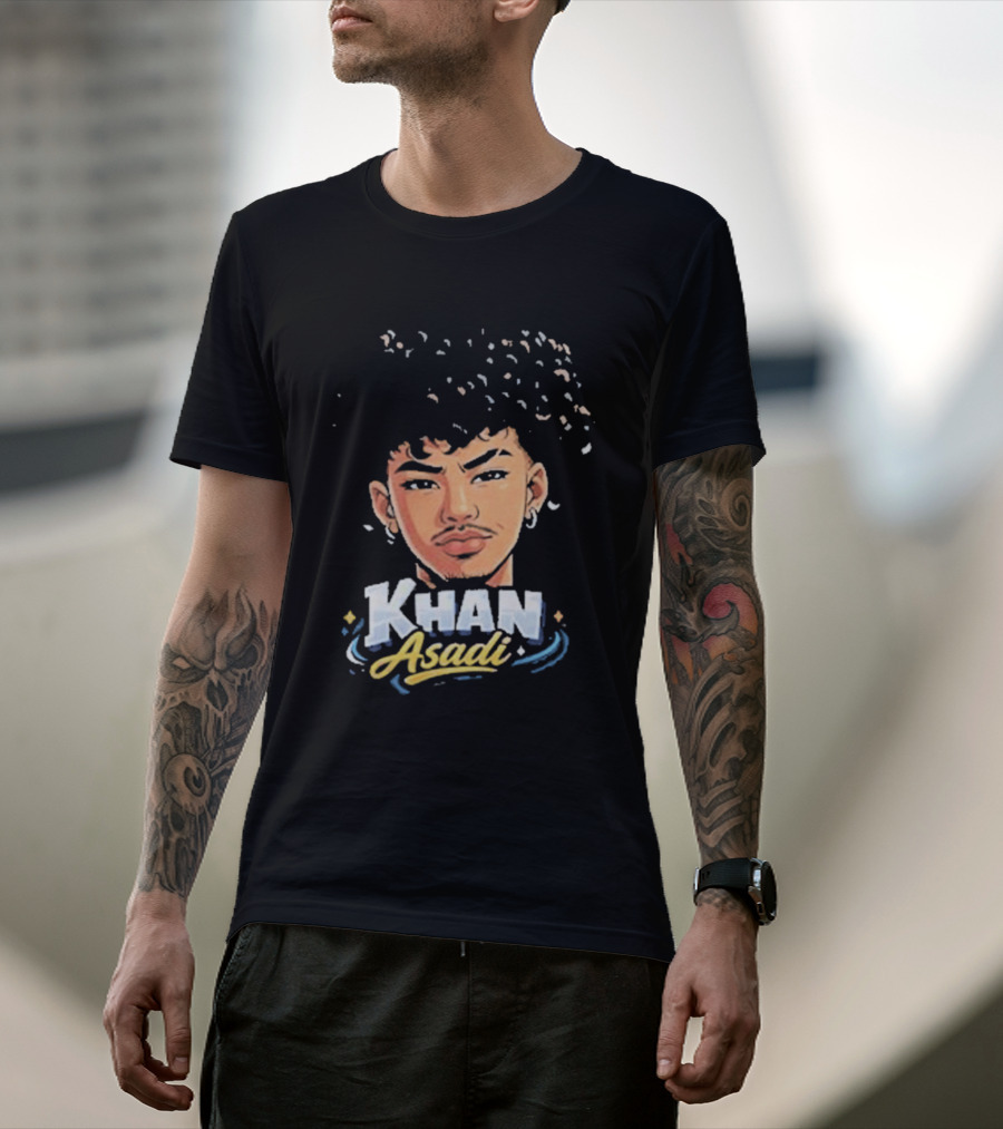 Khan Asadi Cartoon Character Art Menswear T-Shirt