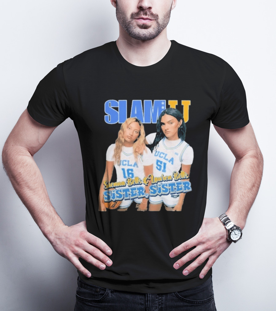 UCLA Bruins Basketball Betts Sisters Sienna Lauren Slam Sister T-Shirt