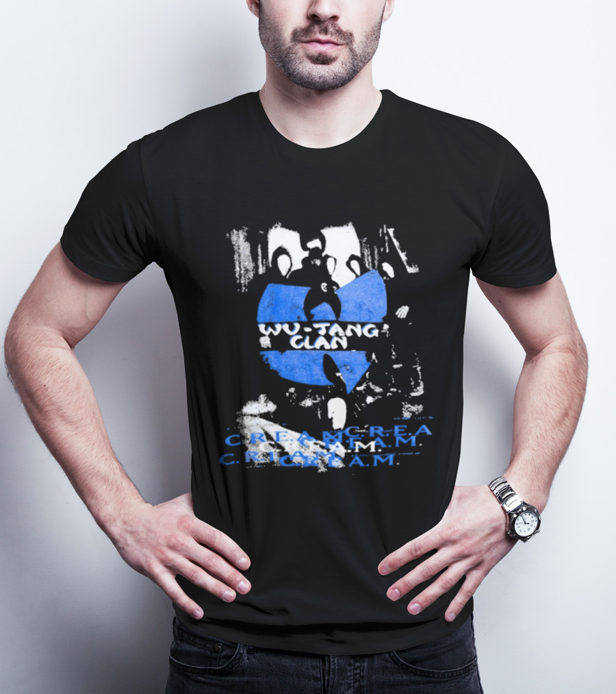 Wu Tang Clan C.R.E.A.M Repeat Logo Blue Music T-Shirt