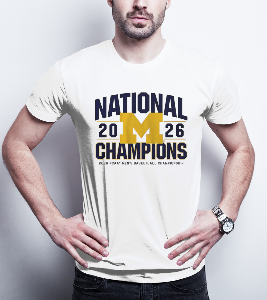 Michigan Wolverines 2026 National Champions Men's Basketball NCAA Championship T-Shirt