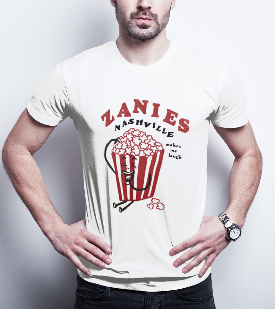 Zanies Nashville Popcorn Cartoon Makes Me Laugh T-Shirt