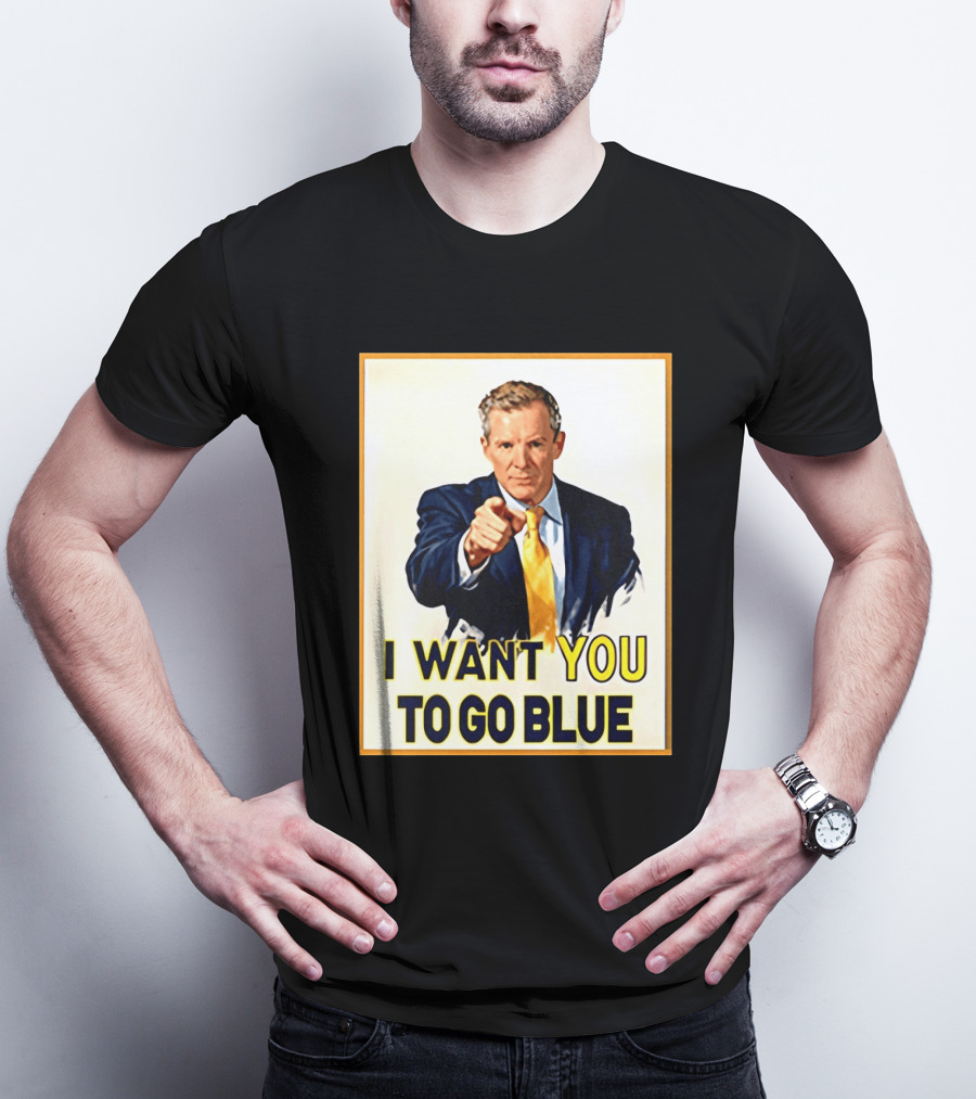 Dusty May I Want You To Go Blue Michigan Wolverines Basketball T-Shirt