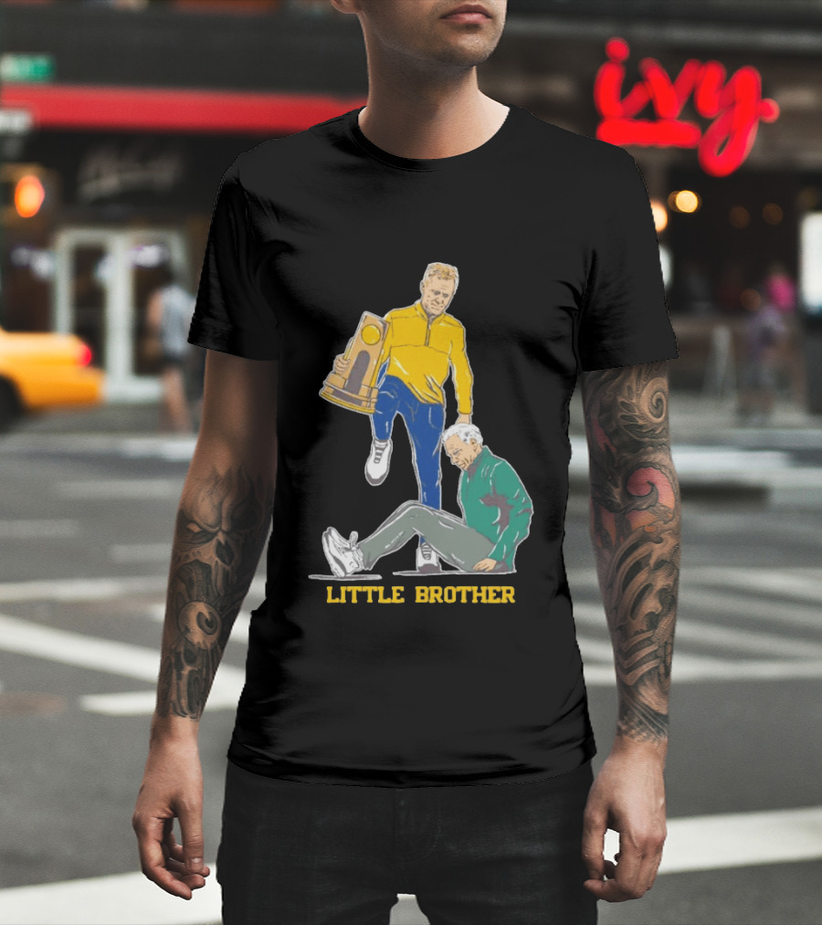 Michigan Wolverines Little Brother Dusty May Stepover Trophy Moment T-Shirt