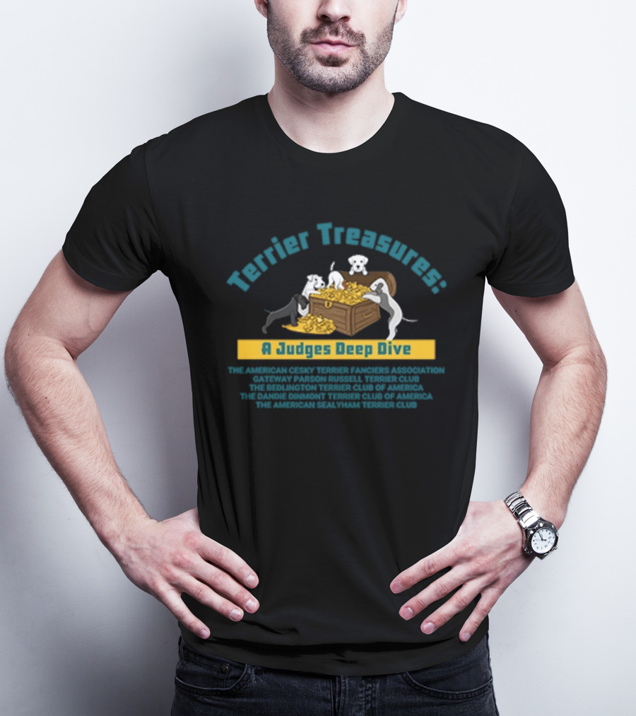 Terrier Treasures A Judges Deep Dive Treasure Chest And Playful Dogs T-Shirt